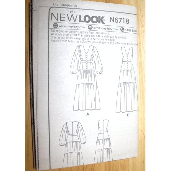 New Look | Other | Uncut New Look 678 Sewing Pattern For Dresses Sizes ...